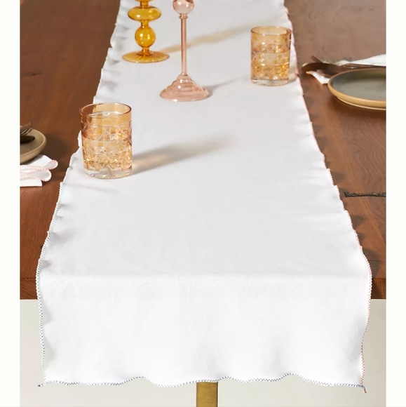 Anthropologie | Dining | Anthropologie Merry Bright Table Runner White ...